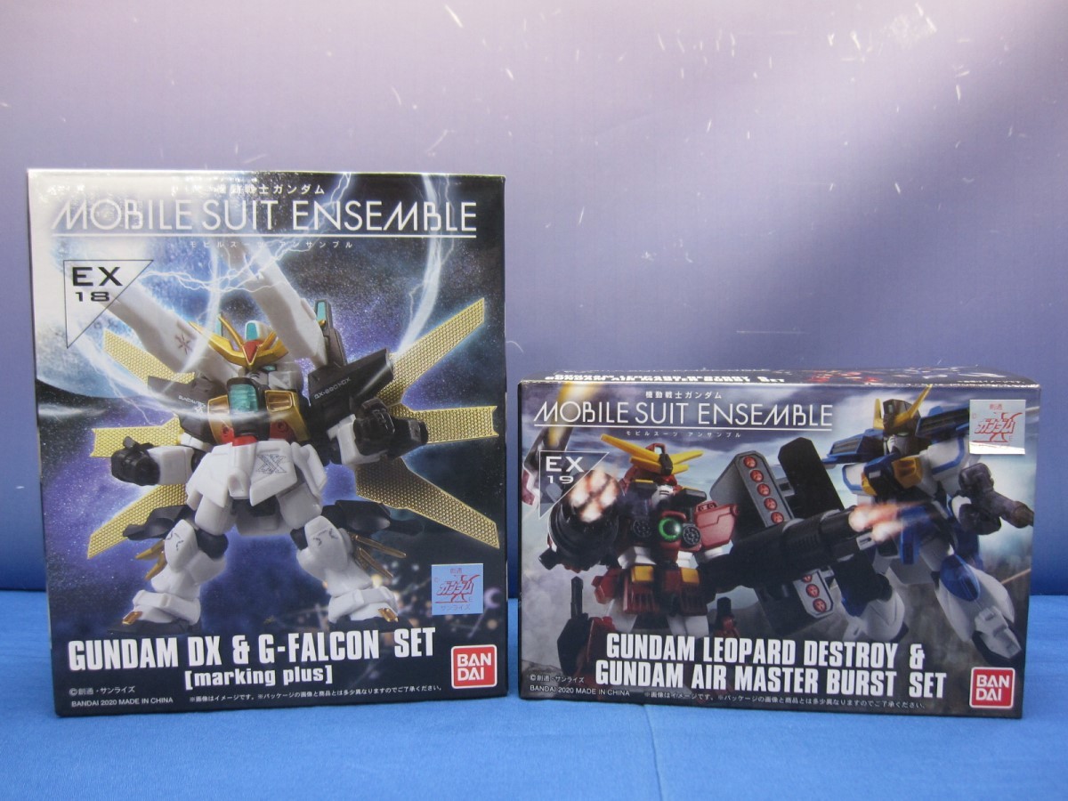 C13 機動戦士ガンダム MOBILE SUIT ENSEMBLE EX18 ガンダムDX＆Gファルコン マーキングプラス + EX19 ガンダムレオパルドデストロイ 組立済 の落札情報詳細 ...