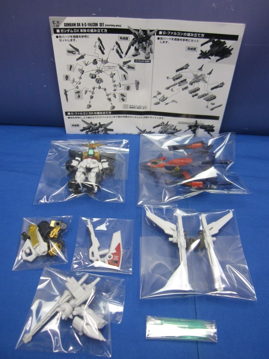 C13 機動戦士ガンダム MOBILE SUIT ENSEMBLE EX18 ガンダムDX＆Gファルコン マーキングプラス + EX19 ガンダムレオパルドデストロイ 組立済 の落札情報詳細 ...