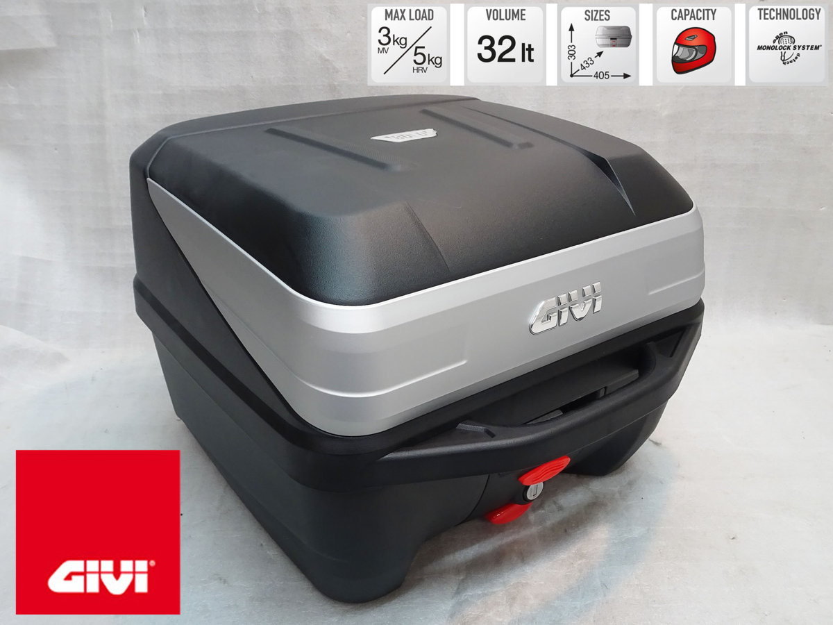 【新品】GIVI ジビ トップケース リアボックス モノロックケース B32N BOLD ベース付 未塗装ブラック シンプルデザインの落札情報詳細 - Yahoo!オークション落札価格検索 ...