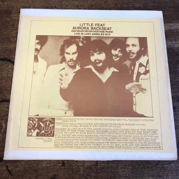 【傷や汚れあり】[B2] Little Feat “Aurora Backseat”(TAKRL 1956)Live Santa Monica ‘73 LP Not TMOQ, TMQ LP ...