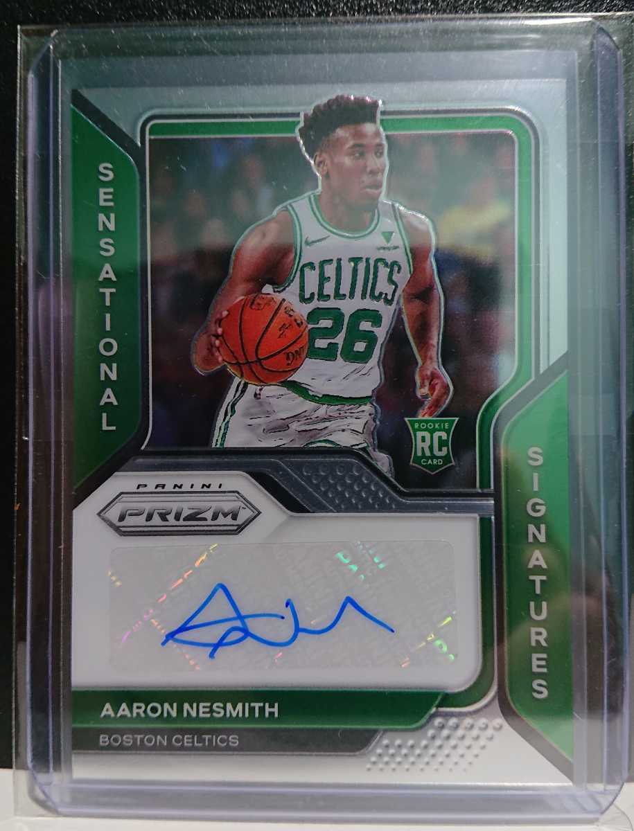 【未使用に近い】Aaron Nesmith Panini Prizm basketball 2020-21 sensational signatures Auto RC サイン Boston ...