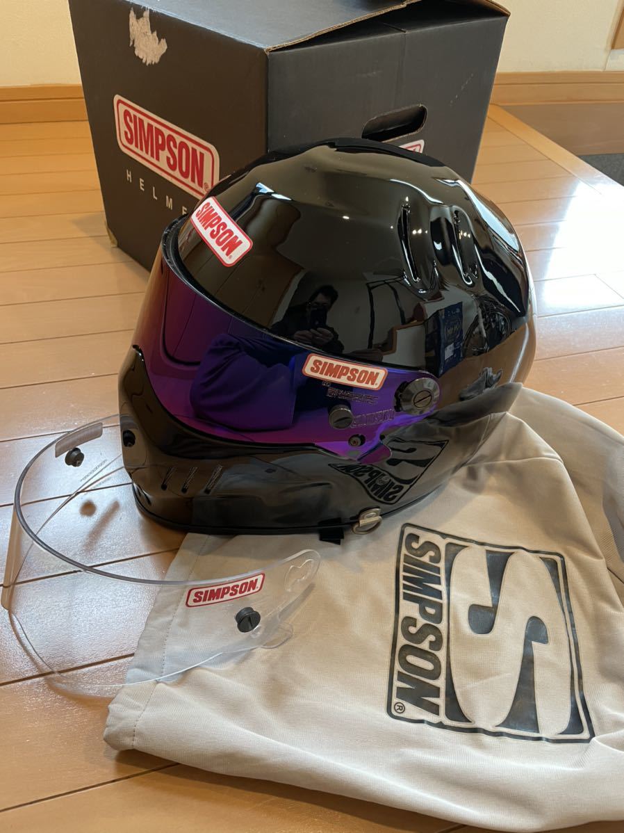 【傷や汚れあり】シンプソン ヘルメット 米国モデル SIMPSON SPEEDWAYシンプソン スピードウェイ RX ブラック中古 ビンテージ ...