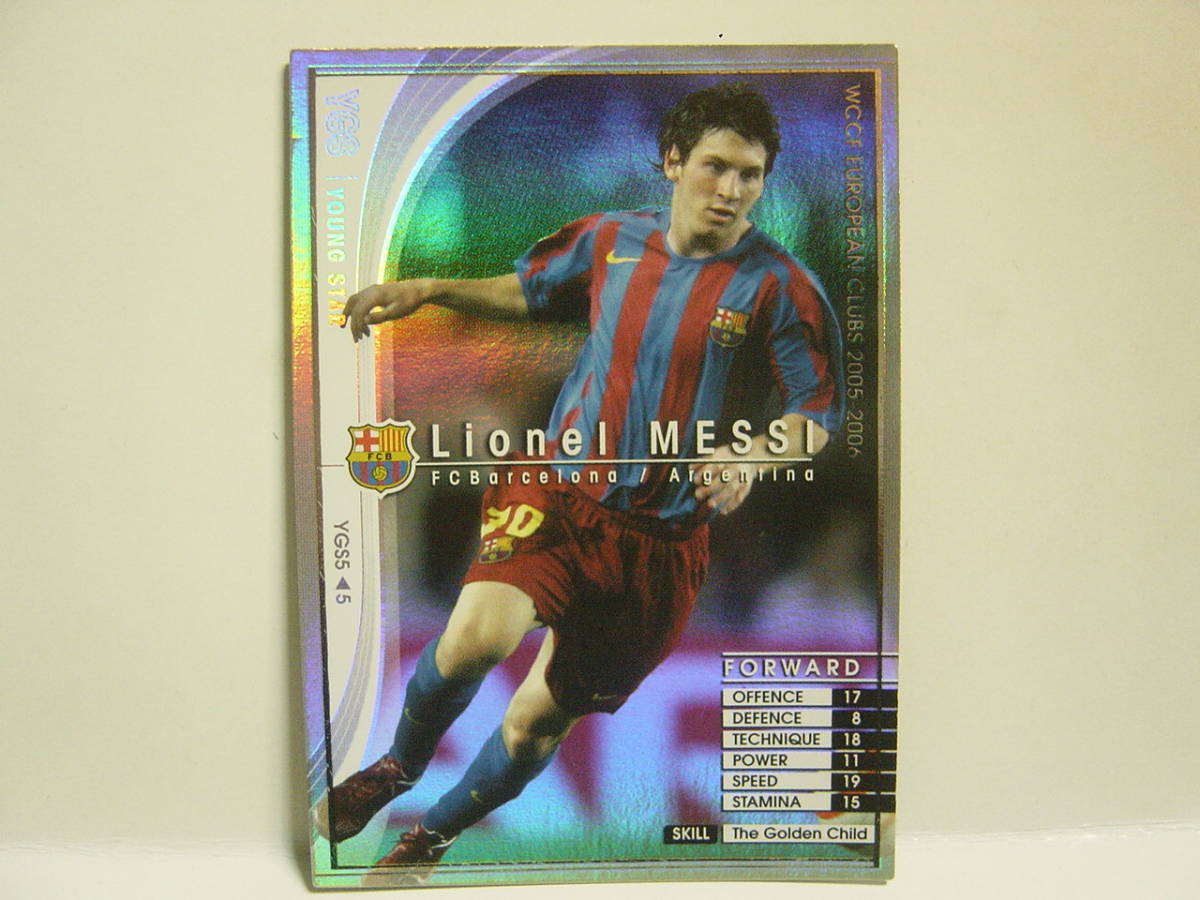 【未使用に近い】WCCF 2005-2006 YGS リオネル・メッシ Lionel Messi No.30 FC Barcelona Spain 05-06 panini Cの落札情報詳細 ...