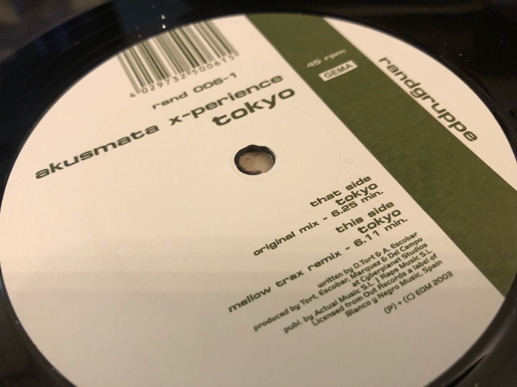 【やや傷や汚れあり】12”★Akusmata X-perience / Tokyo / Mellow Trax / ミニマル！の落札情報詳細 - ヤフオク落札価格検索 オークフリー