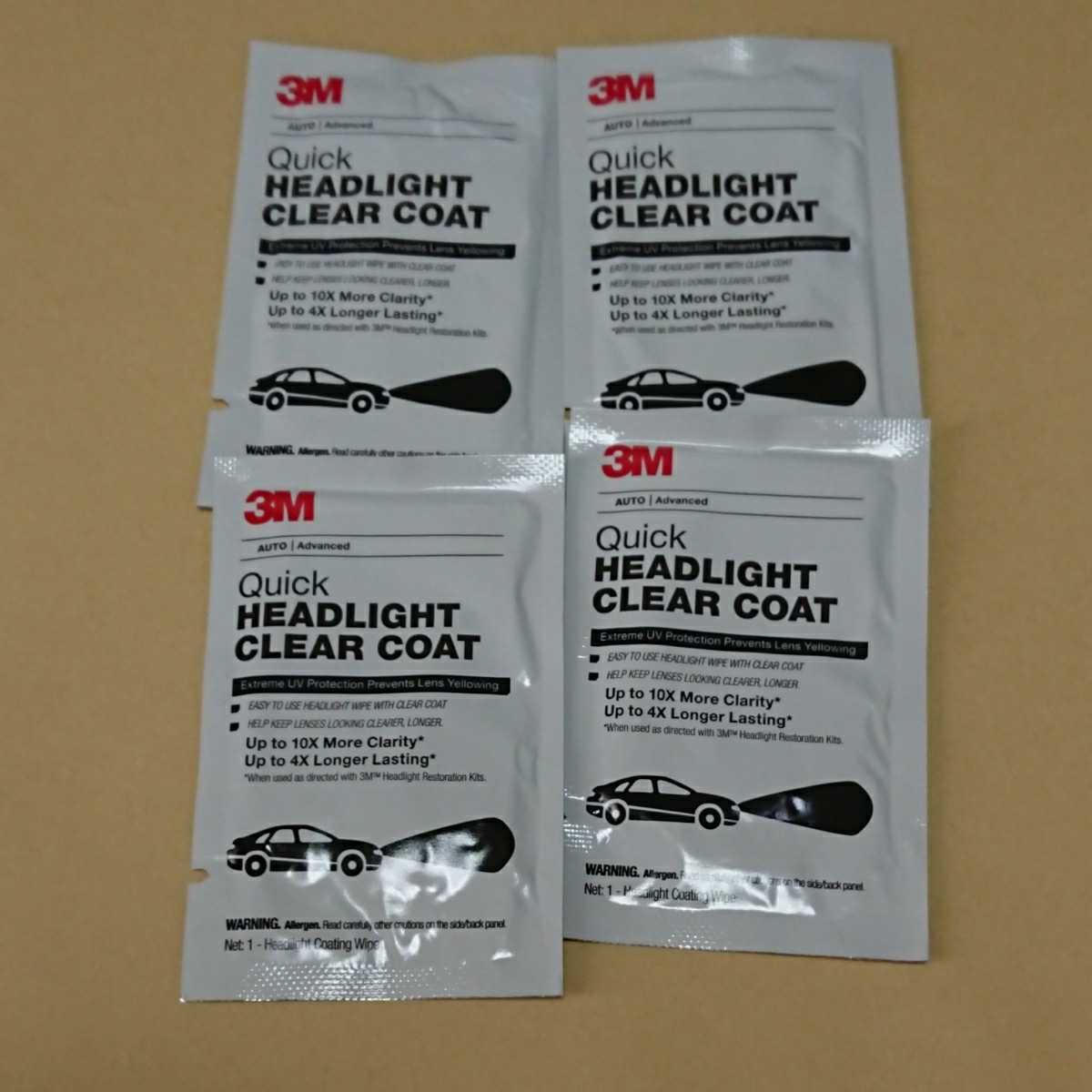 【未使用】4袋 3M クイック ヘッドライトクリアーコート 39173 シートのみ の落札情報詳細| ヤフオク落札価格情報 オークフリー