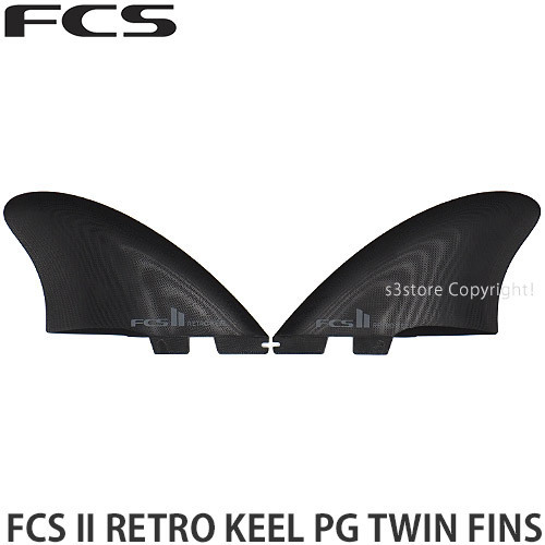 【未使用】1円～ FCS II RETRO KEEL PG TWIN FINS Black エフシーエス レトロ キール パフォーマンスグラス ...