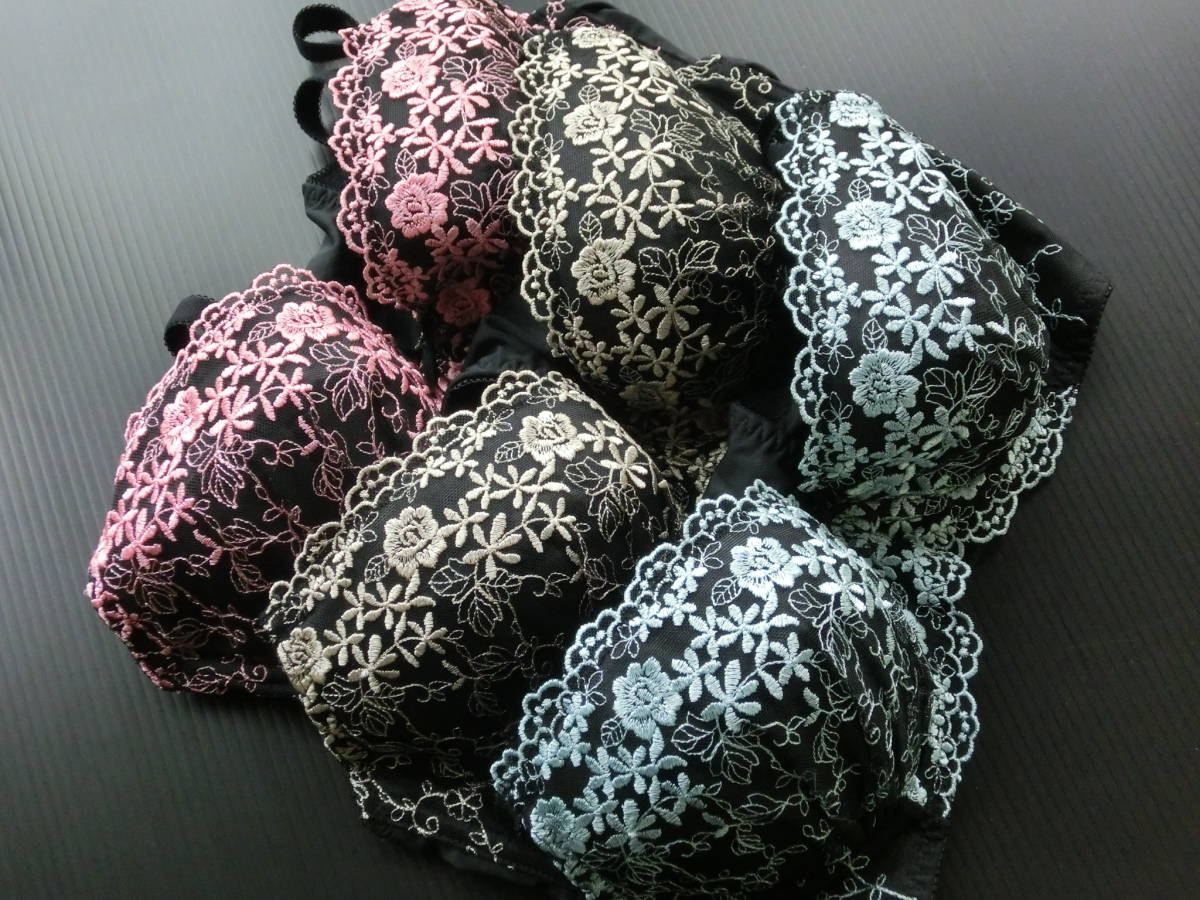 【未使用】☆【E80 L】エレガント刺しゅうレースブラジャー・ショーツセット《77－2》 の落札情報詳細| ヤフオク落札価格情報 オークフリー