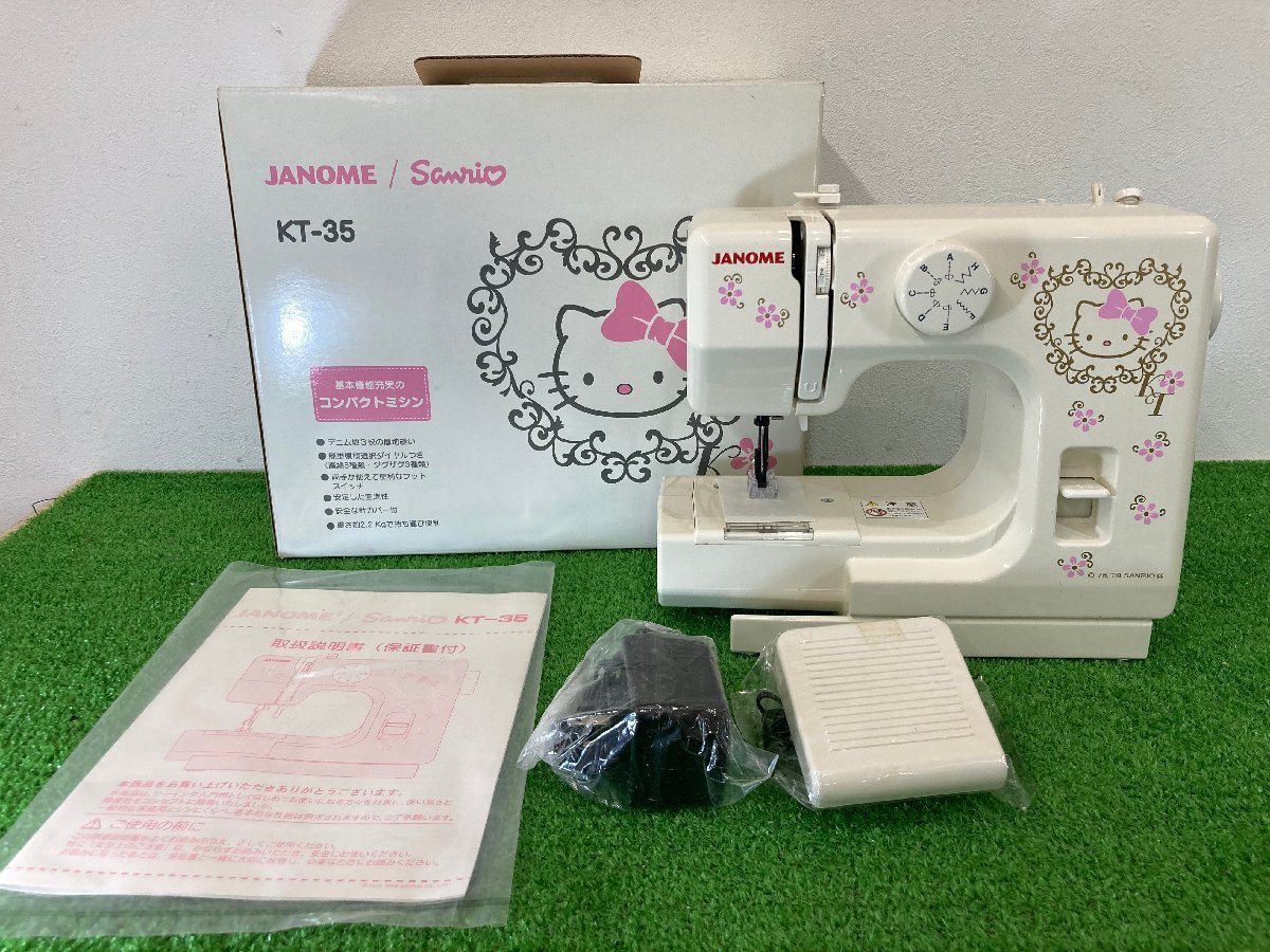 【やや傷や汚れあり】自 /JANOME/ハローキティコンパクトミシン/キティミシンフラワー/KT-525 Ⅱ/箱付/本体/取説付き/動作未確認/8.1‐Z-503-HA-P の落札情報詳細 ...