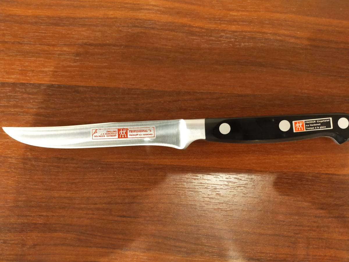【未使用】ZWILLING J A HENCKELS SOLINGEN NO STAIN FRIODUR 刃渡11.5cm 全長23cmの落札 ...