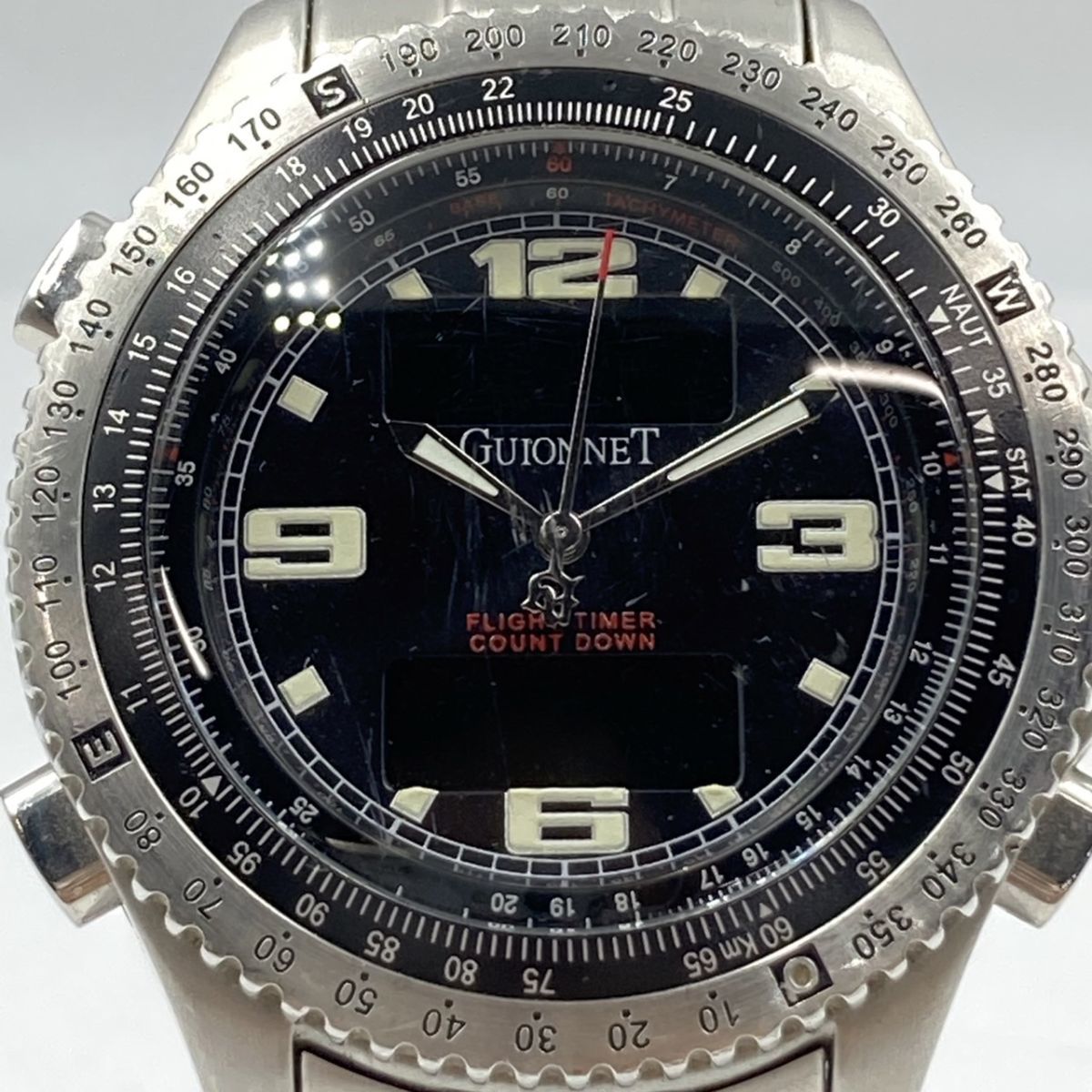 【傷や汚れあり】B123-A76-14 P GUIONNET ピエールギオネ PARIS FLGHT TIMER V BR500-M クォーツ腕時計 デジタル メンズ ①の落札情報詳細 ...