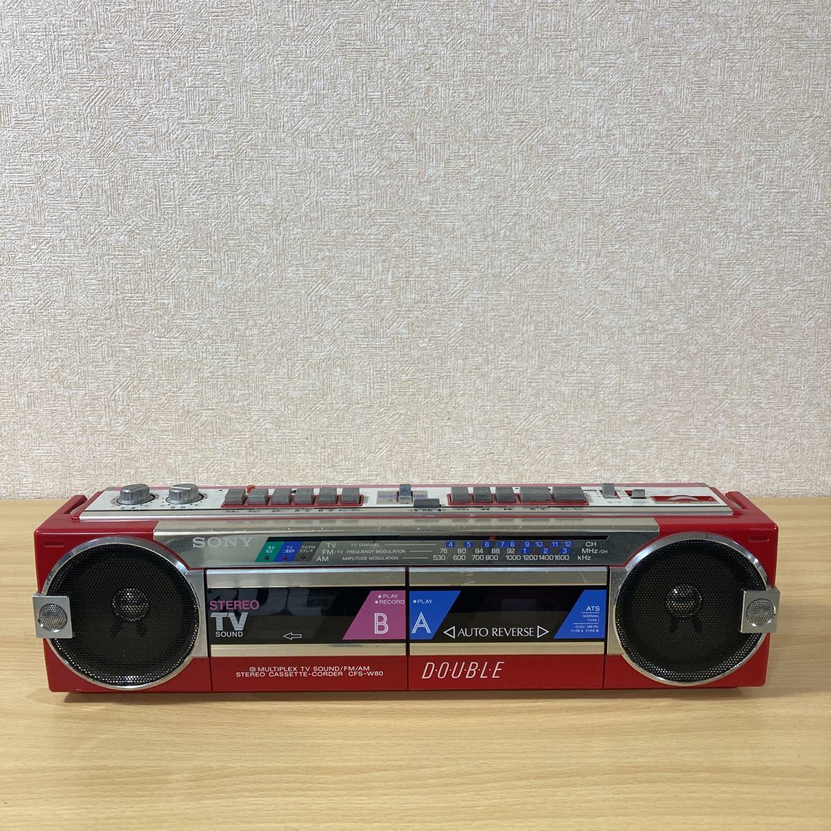 【やや傷や汚れあり】SONY ソニー CFS-W80 ラジカセ ダブルラジカセ STEREO CASSETTE-CORDER 昭和レトロ ビンテージ オーディオ機器 9 カ 1455 の落札 ...