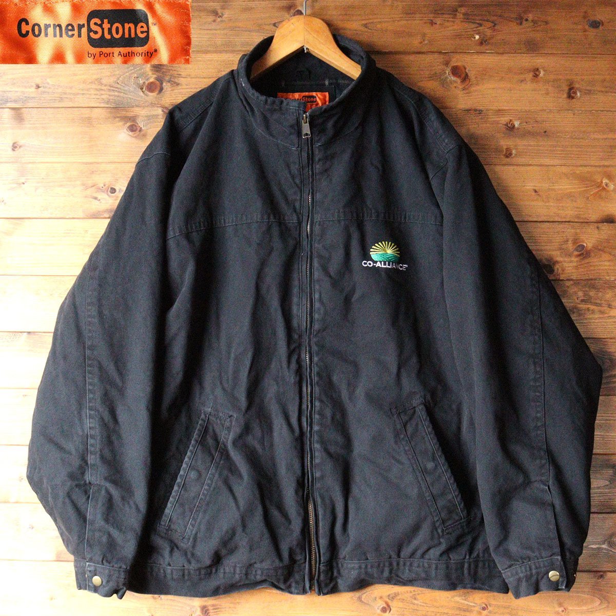 【目立った傷や汚れなし】C5/S7.16-5 アメリカ古着 CornerStone ダックジャケット ワークジャケット メンズ 2XL XXL ビッグサイズ 黒 裏チェック柄 の落札情報詳細 ...