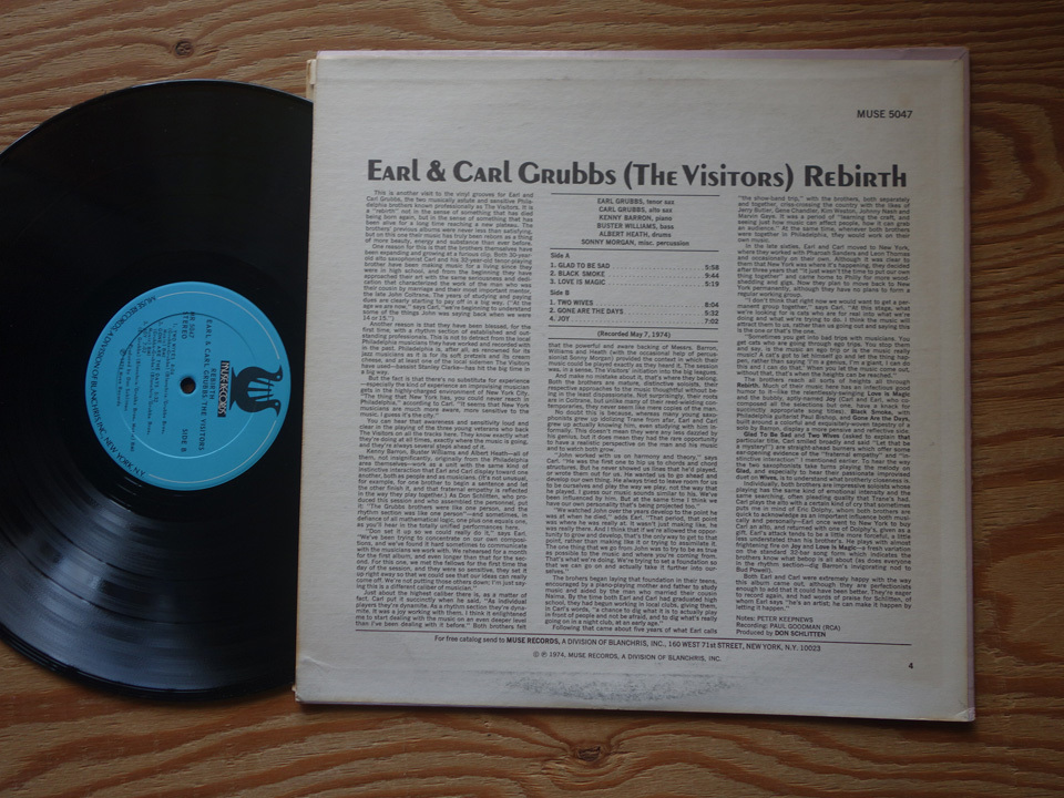 【やや傷や汚れあり】米 / Earl & Carl Crubbs（The Visitors）/ Rebirth / MR 5047（Muse ...