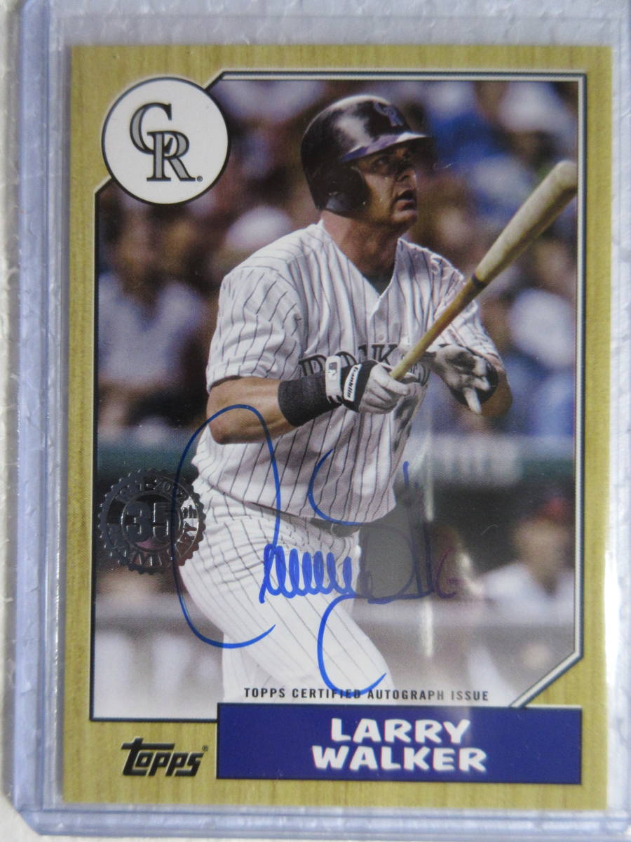 【目立った傷や汚れなし】2022 Topps Baseball Autograph Larry Walker Colorado Rockies ...