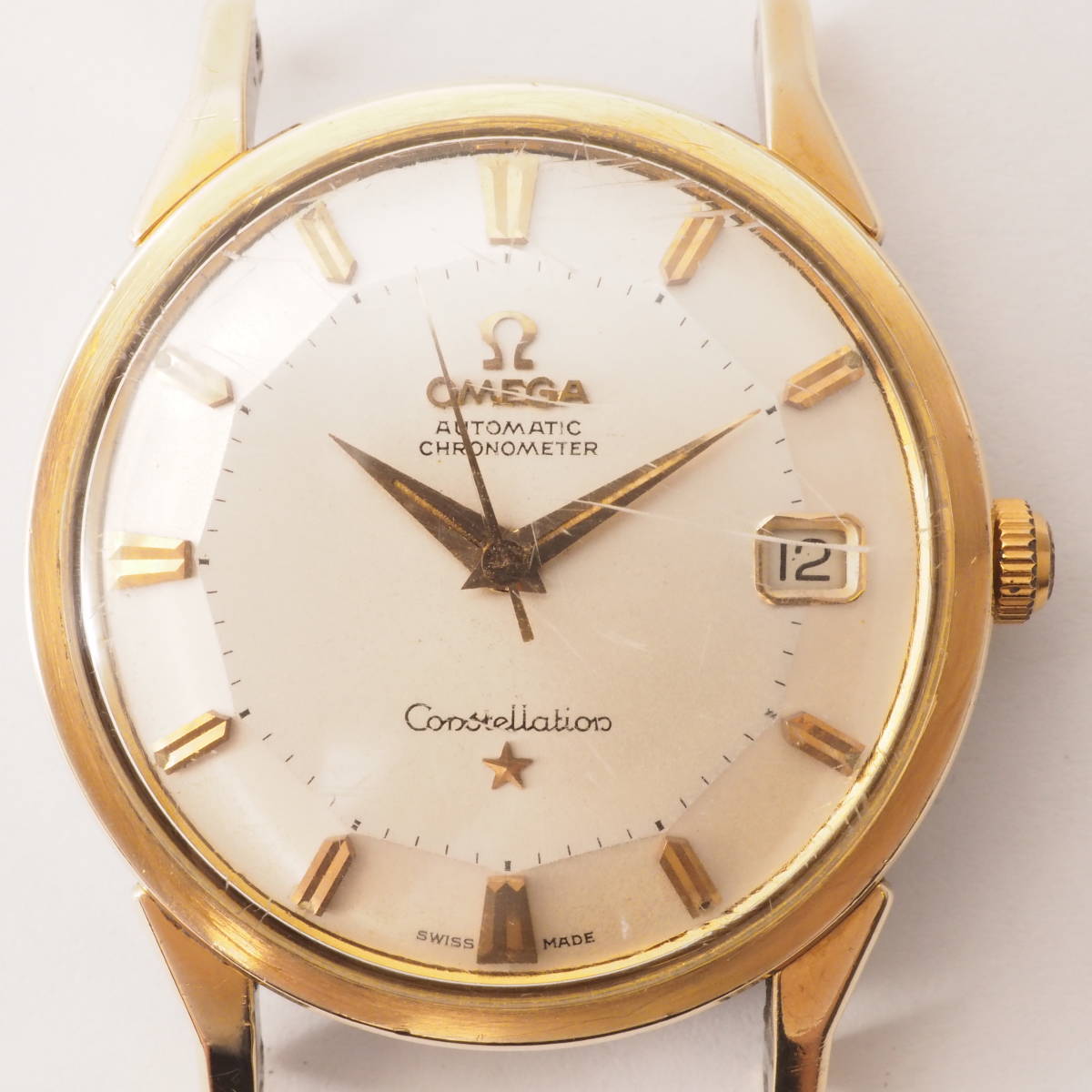 【傷や汚れあり】オメガ 12角 コンステレーションクロノ Ref,168.005 Cal,561 OMEGA Constellation デイト自動巻 ゴールドメダリオン男性 本体 ...