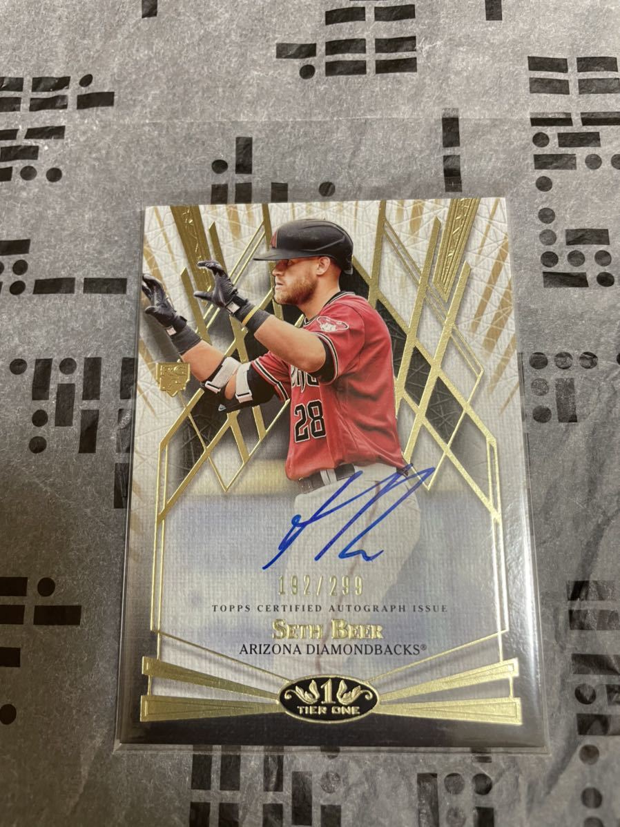 【目立った傷や汚れなし】2022 Topps Tier one SETH BEER 直書き サインカード /299 サイン auto ...