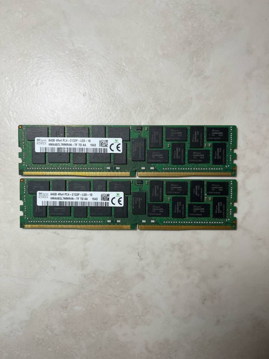 【目立った傷や汚れなし】SK hynix 128GB 64GB×2枚 4R×4 PC4 -17000 DDR4 -2133 サーバー用 ECC メモリ 両面実装 中古の落札情報詳細 ...