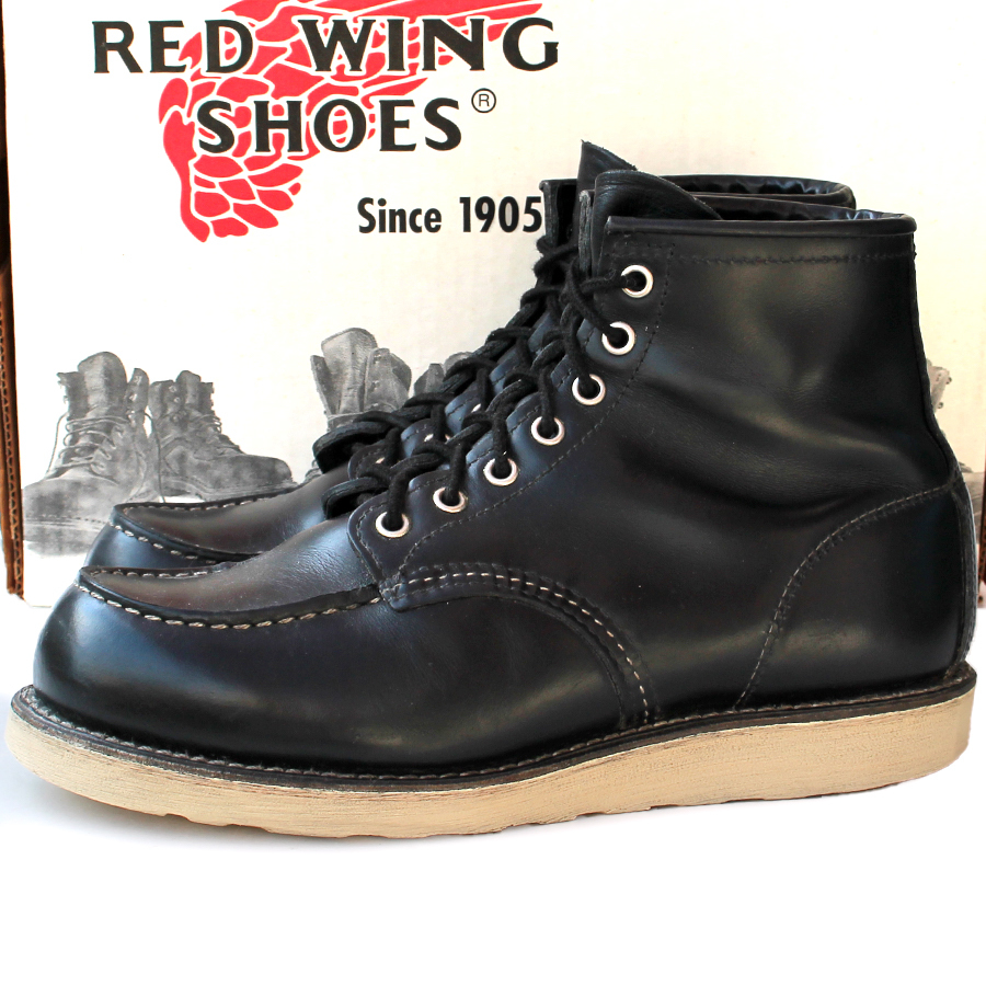 【目立った傷や汚れなし】USA製★Red Wing SHOES レッドウィング★6inch CLASSIC MOC US7.5=25.5 8179 クロームレザー アイリッシュセッター メンズ ...