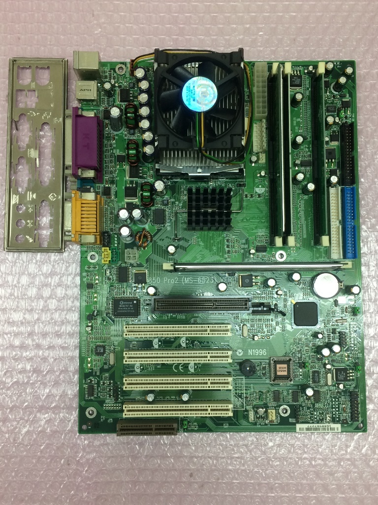 【傷や汚れあり】★BIOS OK★ MSI 850 Pro2 [MS-6523 VER:1] ATX マザーボード | Pentium4 1.7GHz/128MB RDRAM x2 付の落札 ...