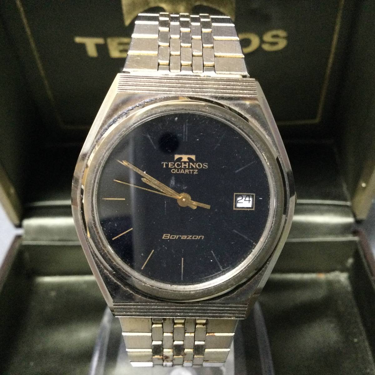 【傷や汚れあり】 11/10 220202 TECHNOS Borazon QUARTZ SOE0356 メンズ 腕時計 不動 テクノス ケース付 の落札情報詳細| ヤフオク落札価格情報 オークフリー