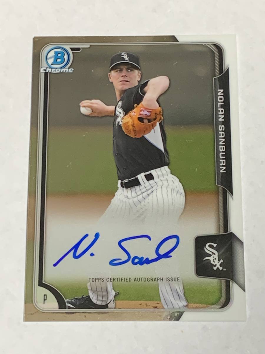 【未使用に近い】NOLAN SANBURN 2015 BOWMAN CHROME RC AUTO WHITESOXの落札情報詳細 - ヤフオク ...