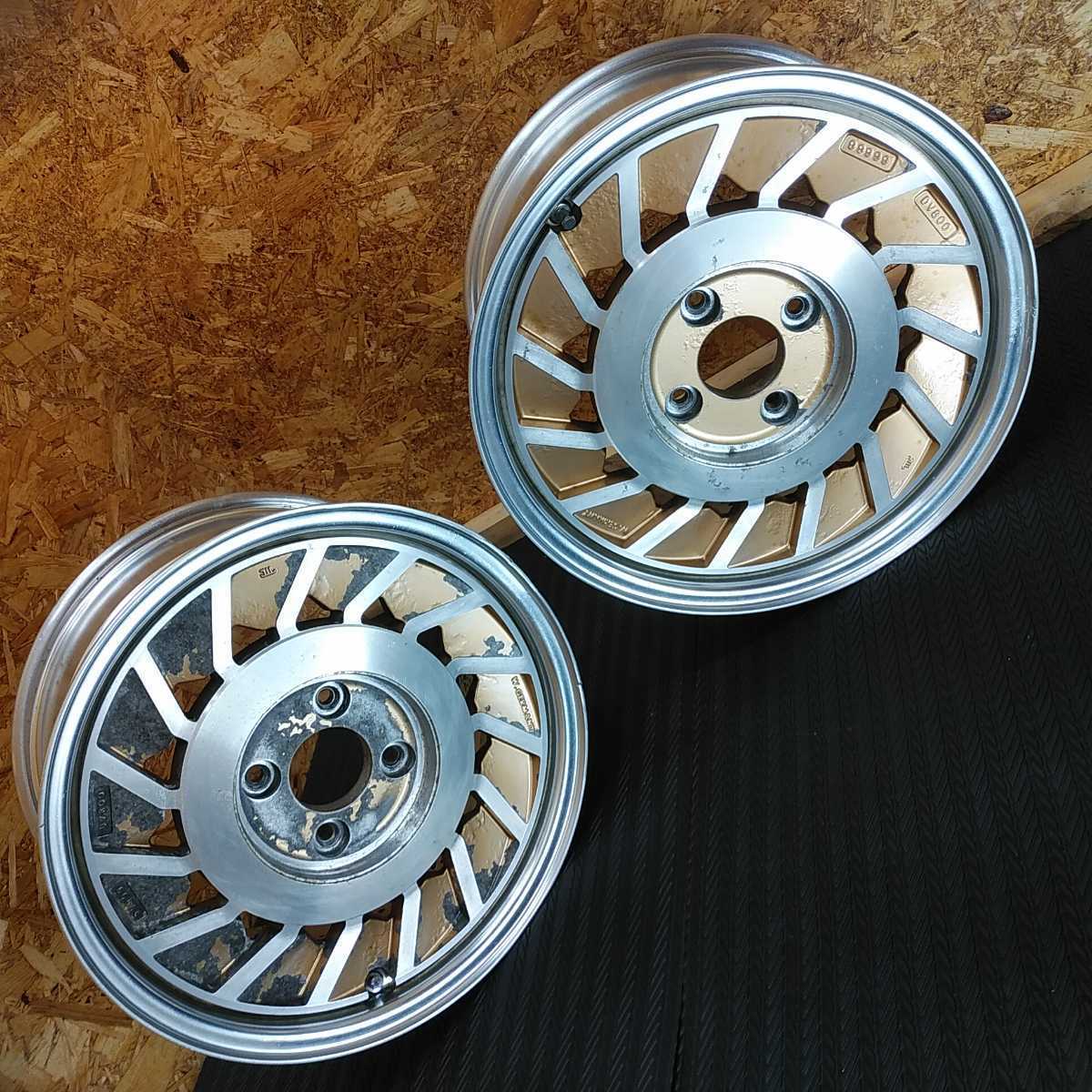 【傷や汚れあり】JDS ジャパン ダットサン サービス ★ 16 × 8J +45 pcd114.3/4H/2本 当時物 / 前期 Z31 ...