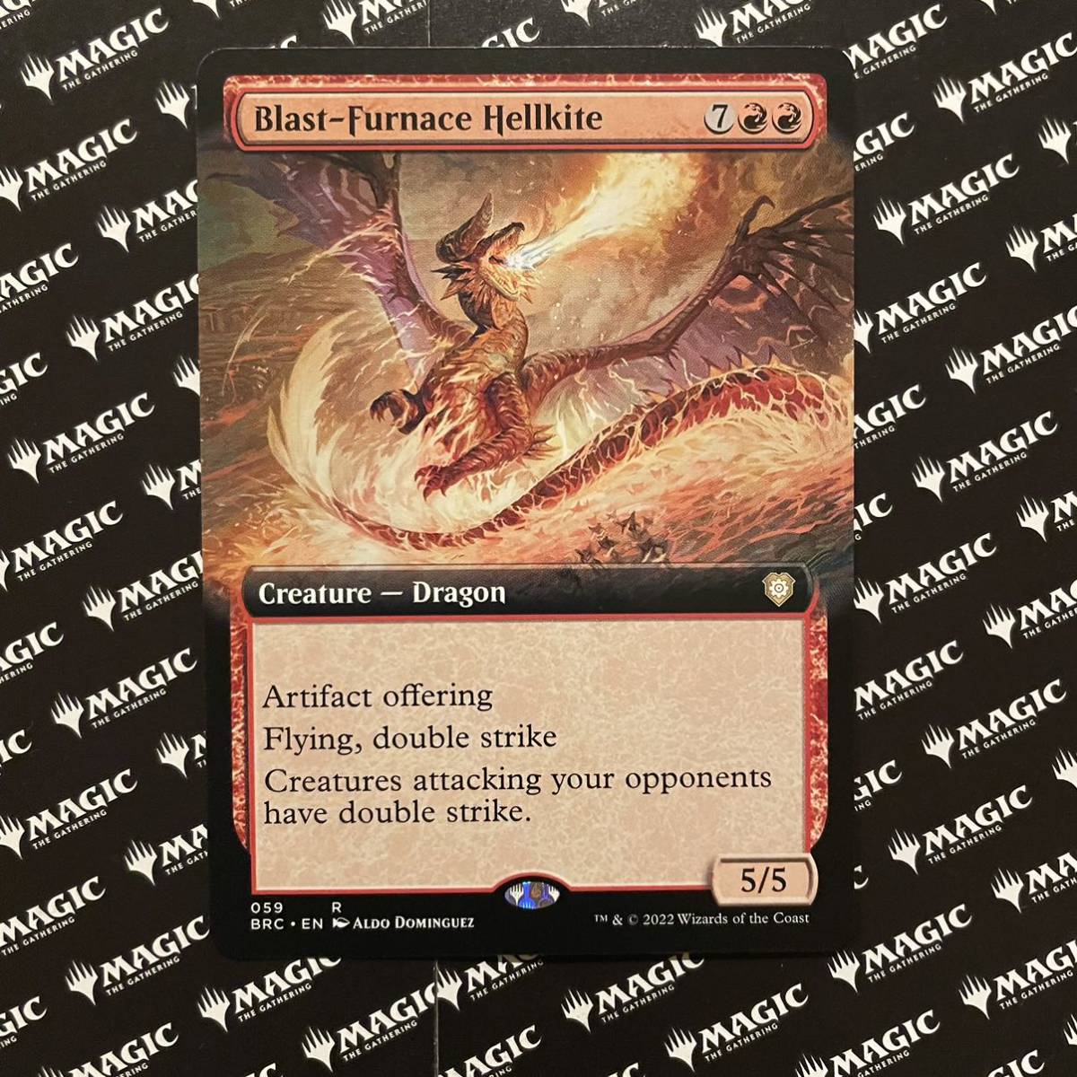 【未使用に近い】2枚迄/統率者 拡張アート 《爆発炉のヘルカイト/Blast-Furnace Hellkite》[BRC-BF] 赤R 兄弟 ...