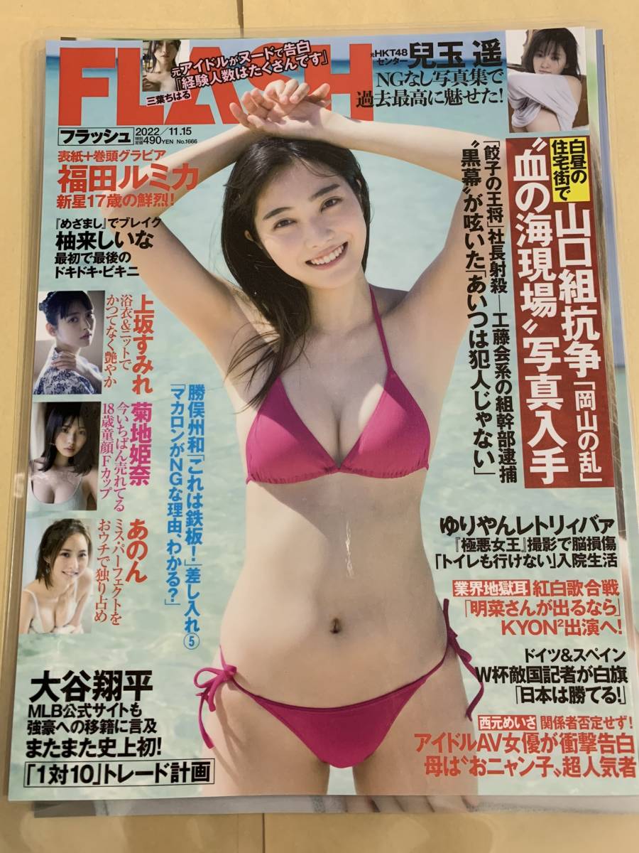【目立った傷や汚れなし】【ラミネート加工】福田ルミカ A4雑誌切り抜き 7ページ Flash 2022 1115号【グラビア】の落札情報詳細