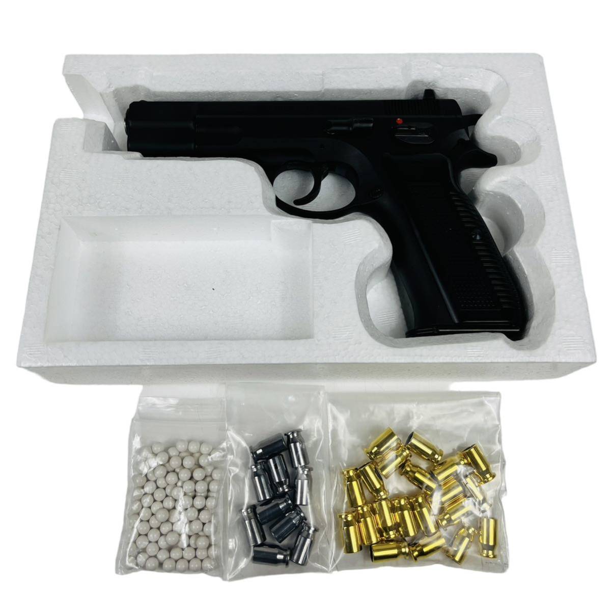 【目立った傷や汚れなし】Marushin マルシン ASG 6mmBBガスガン カートリッジ排莢タイプ ブラックヘビーウェイト CZ75 の ...