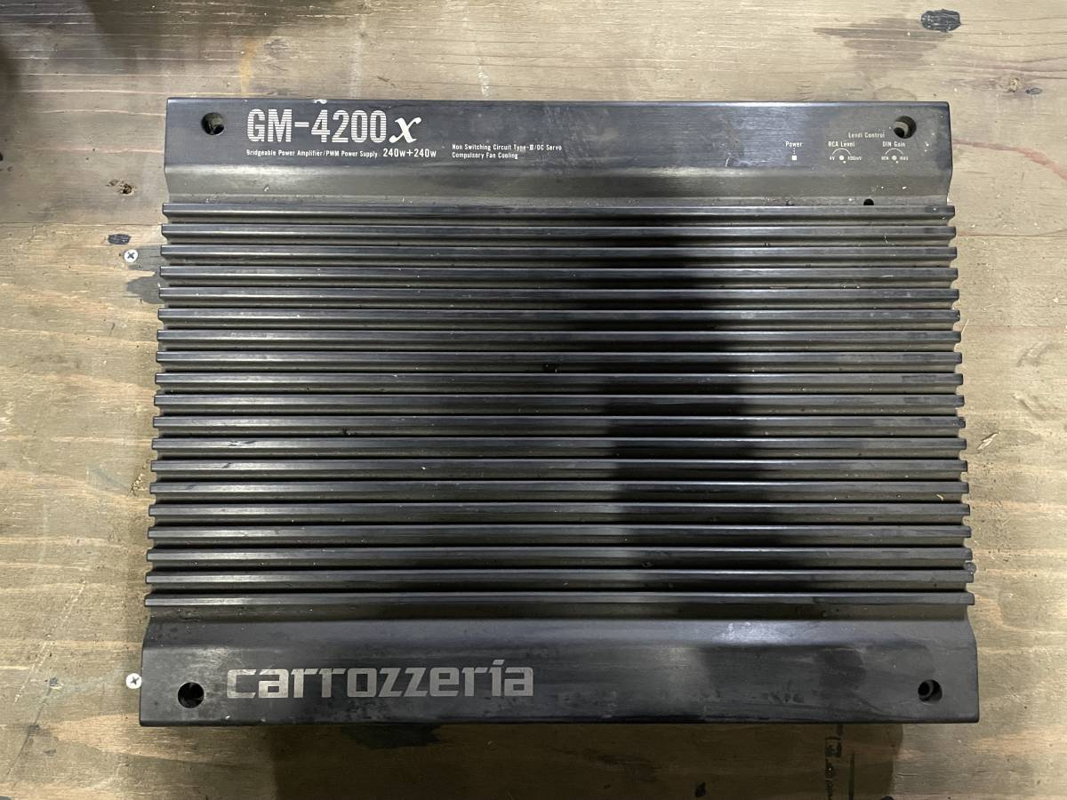 【全体的に状態が悪い】240wx2chPIONEER パイオニアGM-4200 CARROZZERIA カロッツェリア サブウーファー用2 ...