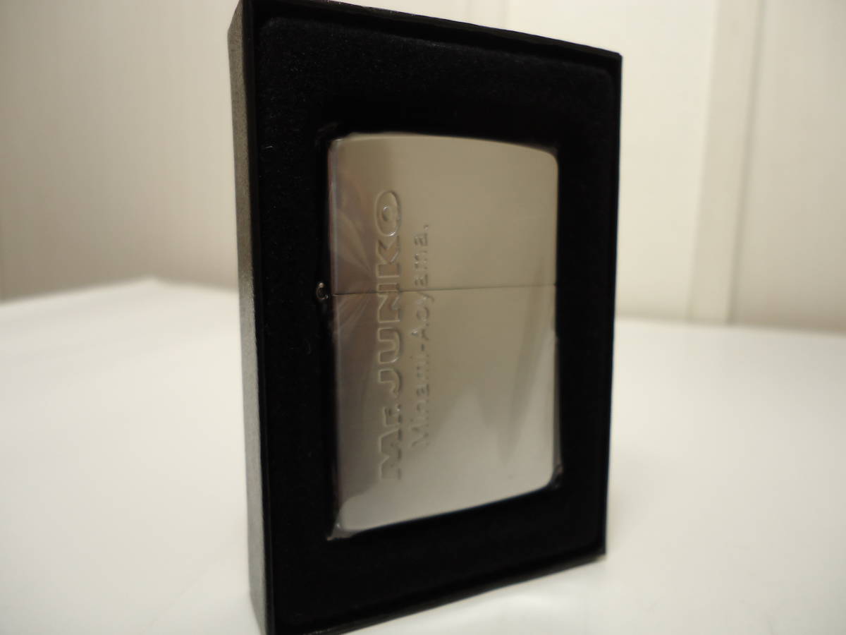 【未使用】ビンテージ'80sミスタージュンコZIPPO未使用品★Mr. JUNKO Minami-Aoyama 銀サテーナ★1989年8月製造 箱、保証書付 VINTAGE コシノ 南青山の ...