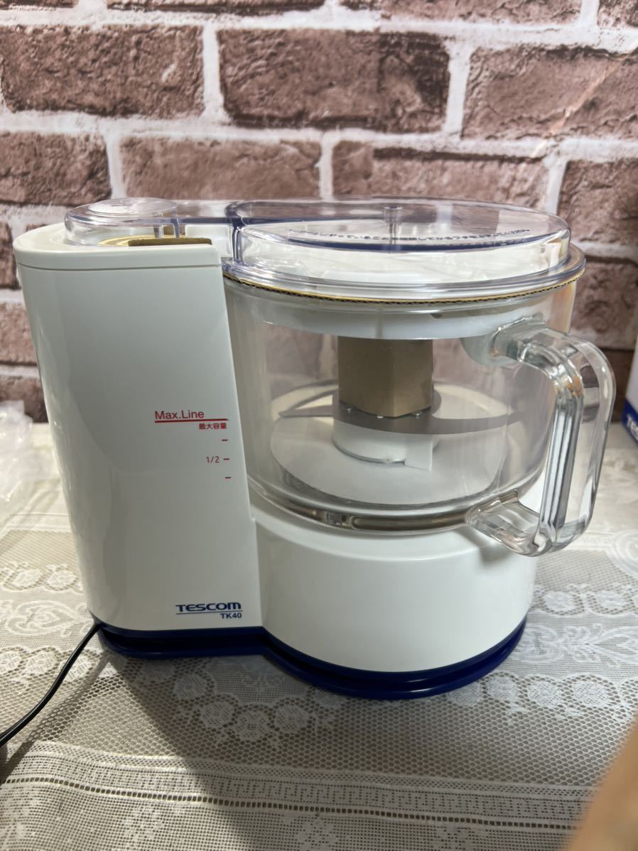 【目立った傷や汚れなし】③ フードプロセッサー TK40 w/ホワイト TESCOM 家電の落札情報詳細 - ヤフオク落札価格検索 オークフリー