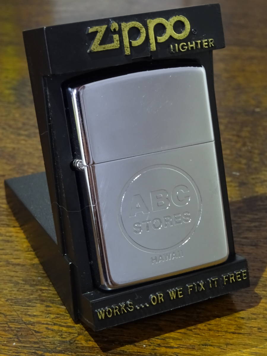 【傷や汚れあり】2-6 ABCストア ZIPPO ABC STORES HAWAII 彫り込み Zippo I Ⅹ 1994年9月製造 （28 ...