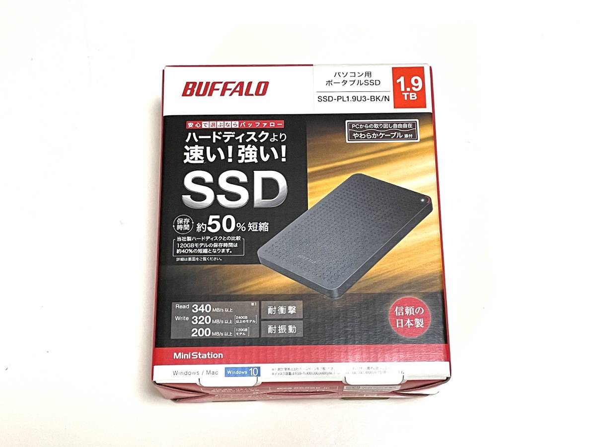 【目立った傷や汚れなし】【即決】【送料無料】BUFFALO ポータブルSSD 1.9TB 外付けSSD SSD-PL1.9U3-BK/N バッファロー の落札情報詳細| ヤフオク落札価格情報 ...