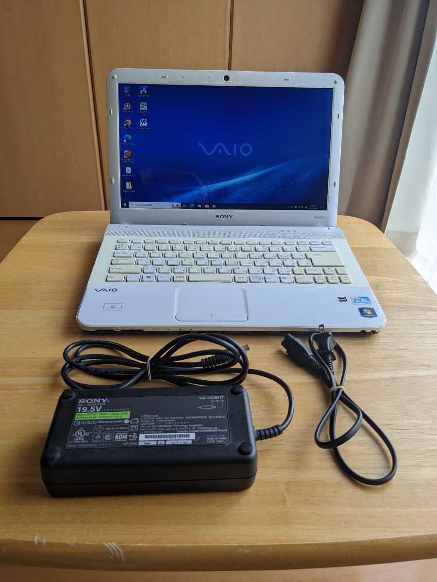 【目立った傷や汚れなし】1円スタート 送料無料 SONY VAIO ノートパソコン VPCEA45FJ Windows10 MicrosoftOffice 無線LAN Webカメラ 新品SSD ...