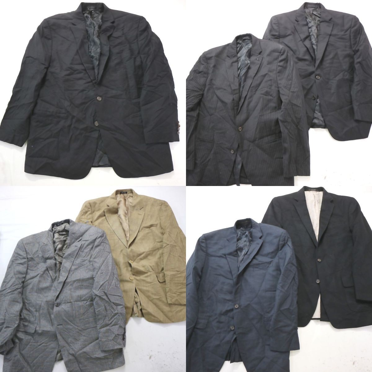 【やや傷や汚れあり】 ローレン テーラードジャケット set 古着屋系 単色 他 (メンズ44） 7枚セット まとめ売り 古着卸 1円スタート ...