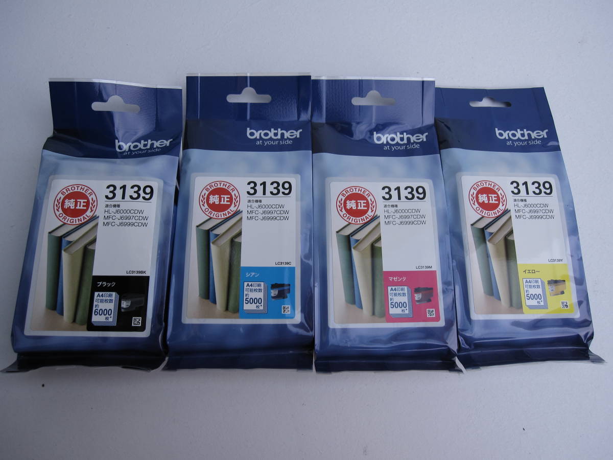 【未使用】②brother ブラザー プリンター用インク 3139 4色セットの落札情報詳細 - ヤフオク落札価格検索 オークフリー
