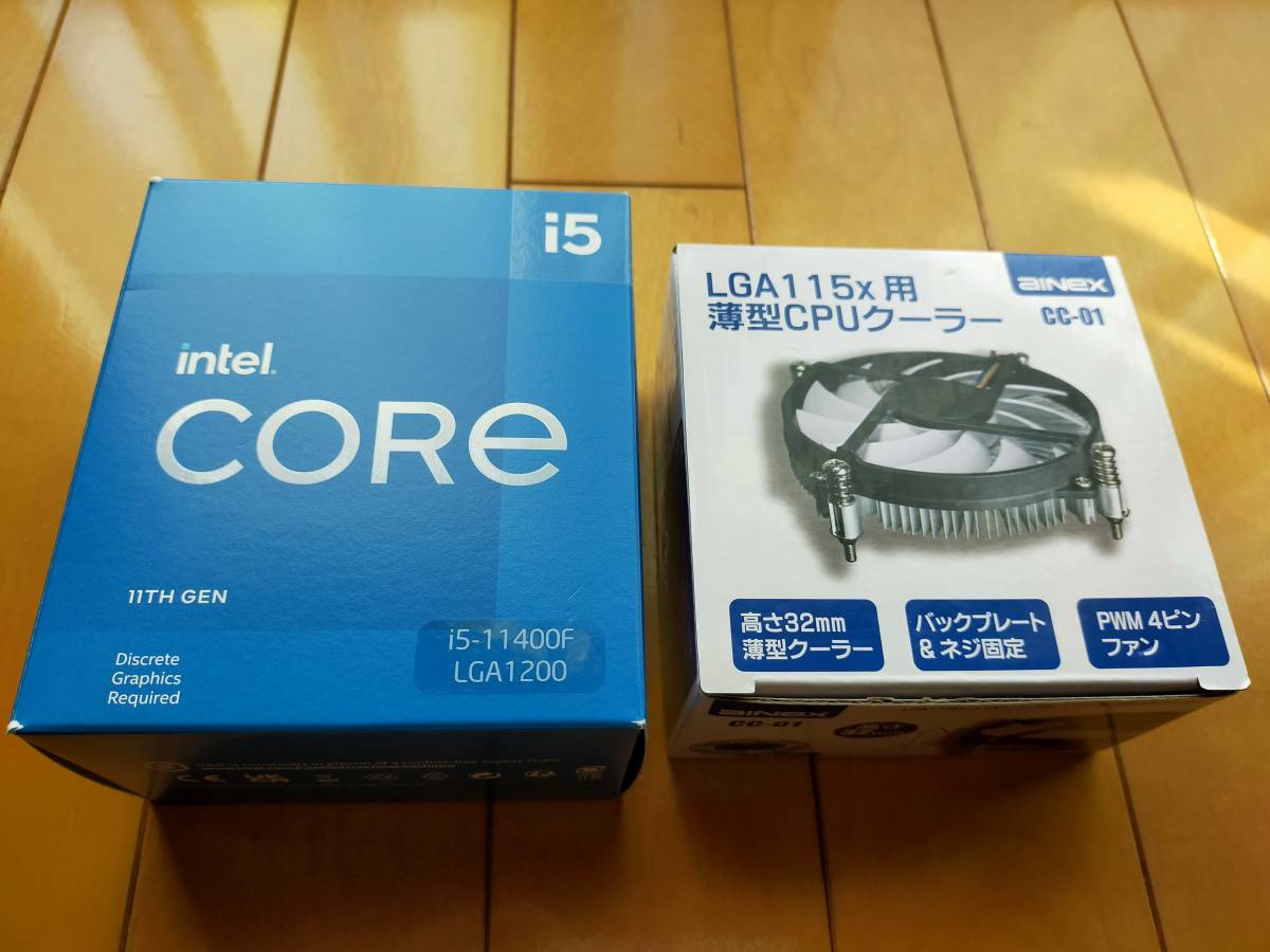 【未使用に近い】インテル CPU Corei5 11400F 6コア LGA1200 65W ＋ AINEX 薄型CPUクーラー CC-01 開封未使用品の落札情報詳細 - ヤフオク落札価格 ...