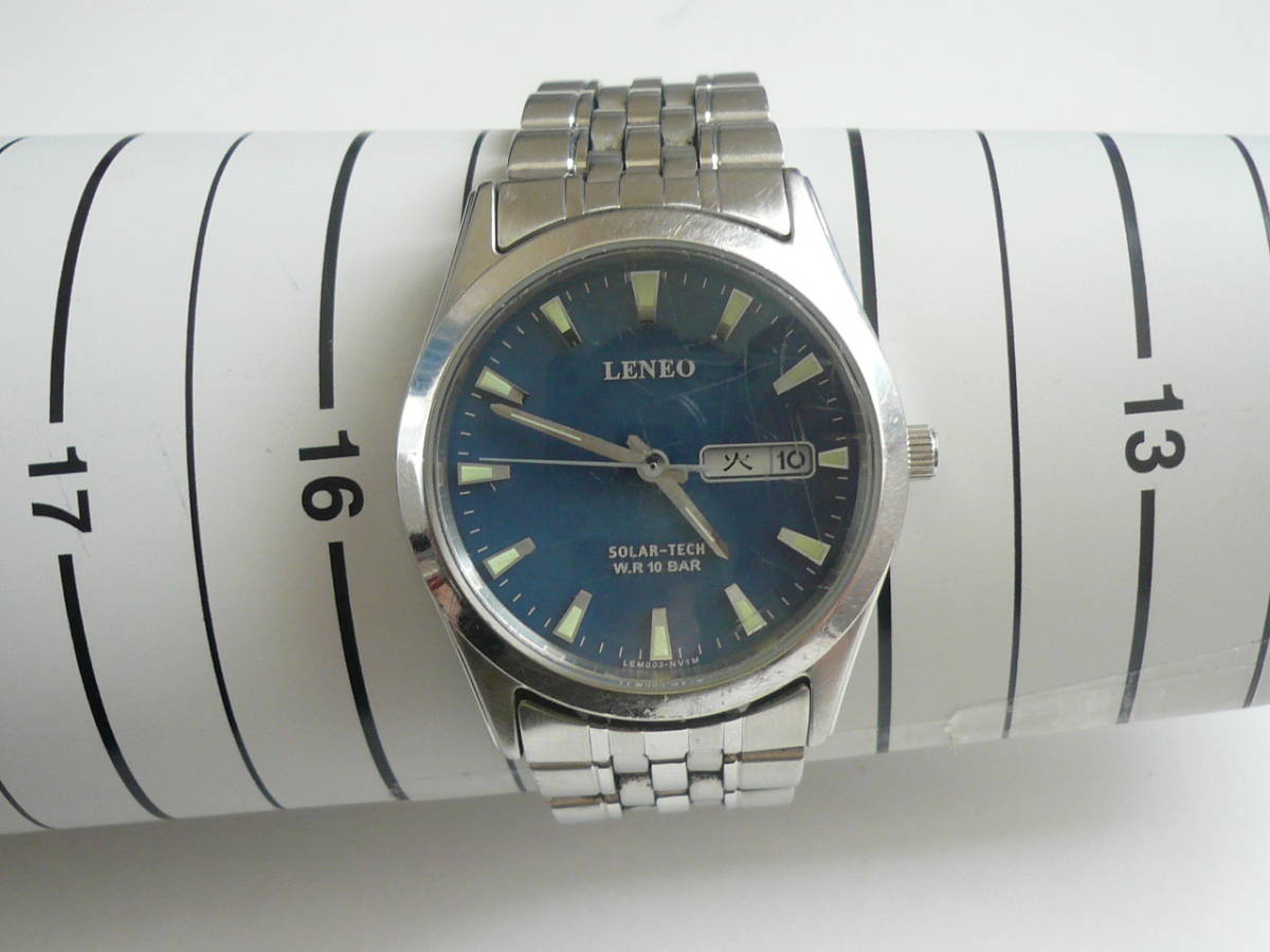 【傷や汚れあり】LENEO レネオ SOLAR-TECH W.R.10BAR LEM003 腕時計★稼働★ジャンク扱い D1127の落札情報 ...