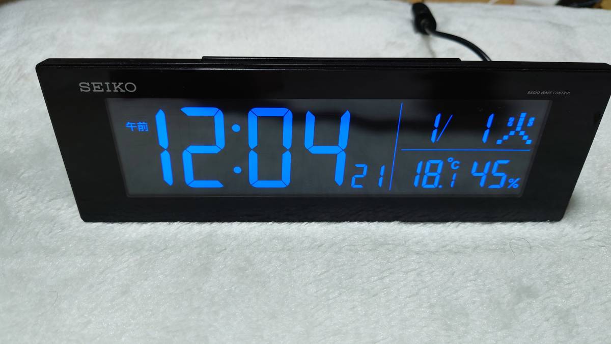 【新品】SEIKO SQ688S 目覚しセイコークロック 時計 電波時計 デジタル 温度表示 の落札情報詳細| ヤフオク落札価格情報 オークフリー