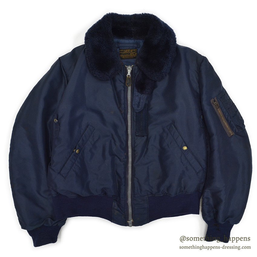 【やや傷や汚れあり】実物!! 50s USAF B-15C フライトジャケット 表記40 / CROWNジッパー A.PRITZKER ...