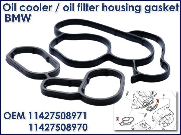 【未使用】送料無料 BMW E46 E90 E91 E92 E93 オイルクーラー/オイルフィルターハウジング ガスケットセット パッキン 11427508970 11427508971の落札 ...