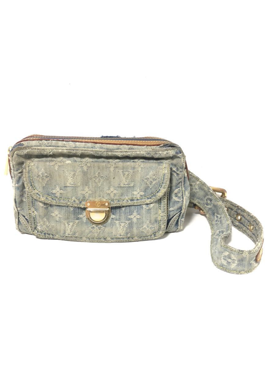 【やや傷や汚れあり】f559/ルイヴィトン/モノグラム/デニム/ウエストバッグ/LVロゴ/青・ブルー系色味/1st/の落札情報詳細 ...