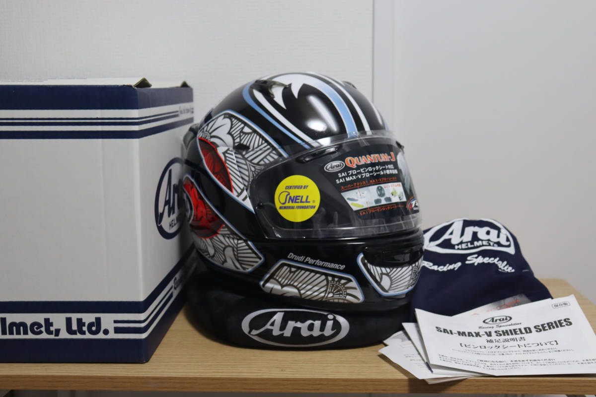 【目立った傷や汚れなし】【美品】ARAI アライ QUANTUM-J クァンタム J NAKANO ナカノ 中野真矢 フルフェイス ヘルメット Mサイズの落札情報詳細 - Yahoo ...