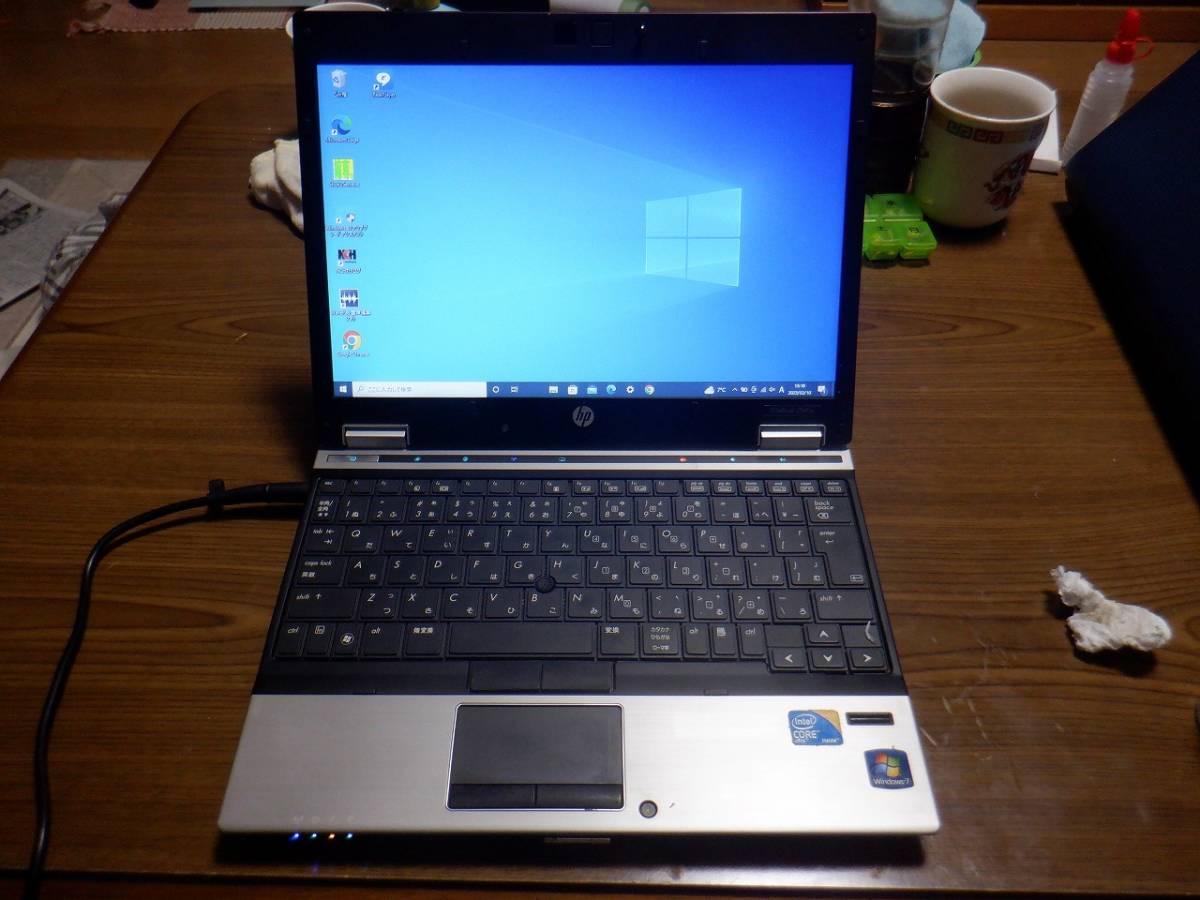【傷や汚れあり】HP EliteBook 2560p i5-2540m 2.6GHz メモリ4GB SSD160GB DVD Win10 ...