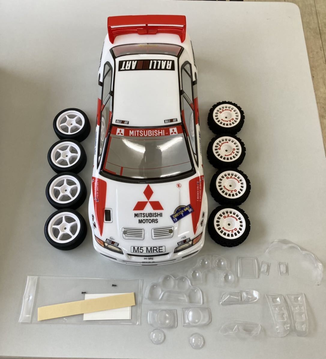 【目立った傷や汚れなし】ABCホビー 三菱ランサーエボリューション 3（ラリーVer．） タミヤ XV02 XV01 ラリー ラジコン ボディとタイヤセット 未走行の落札情報詳細 ...