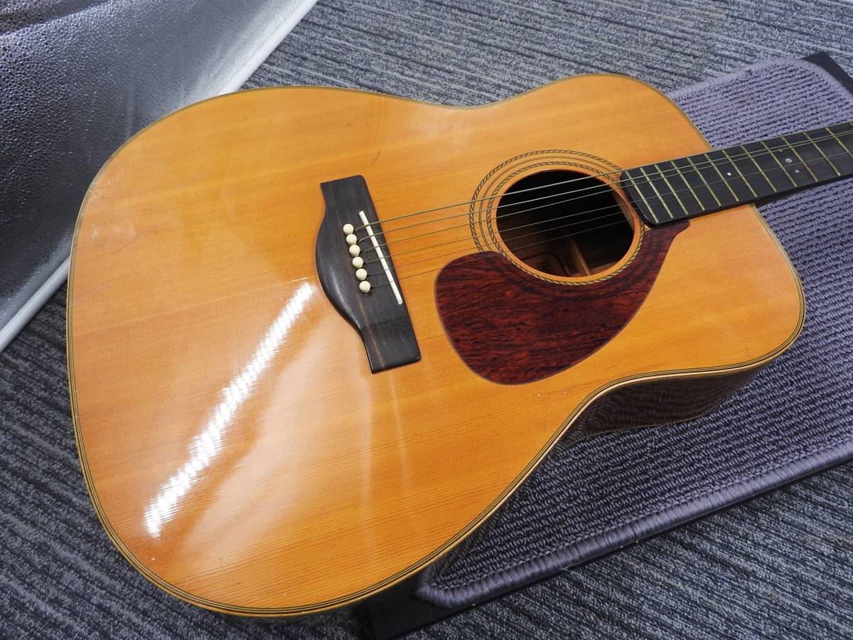 【やや傷や汚れあり】【希少 赤ラベル】YAMAHA ヤマハ★アコースティックギター FG-500 FGシリーズ 最上位 1970年代 ハード ...