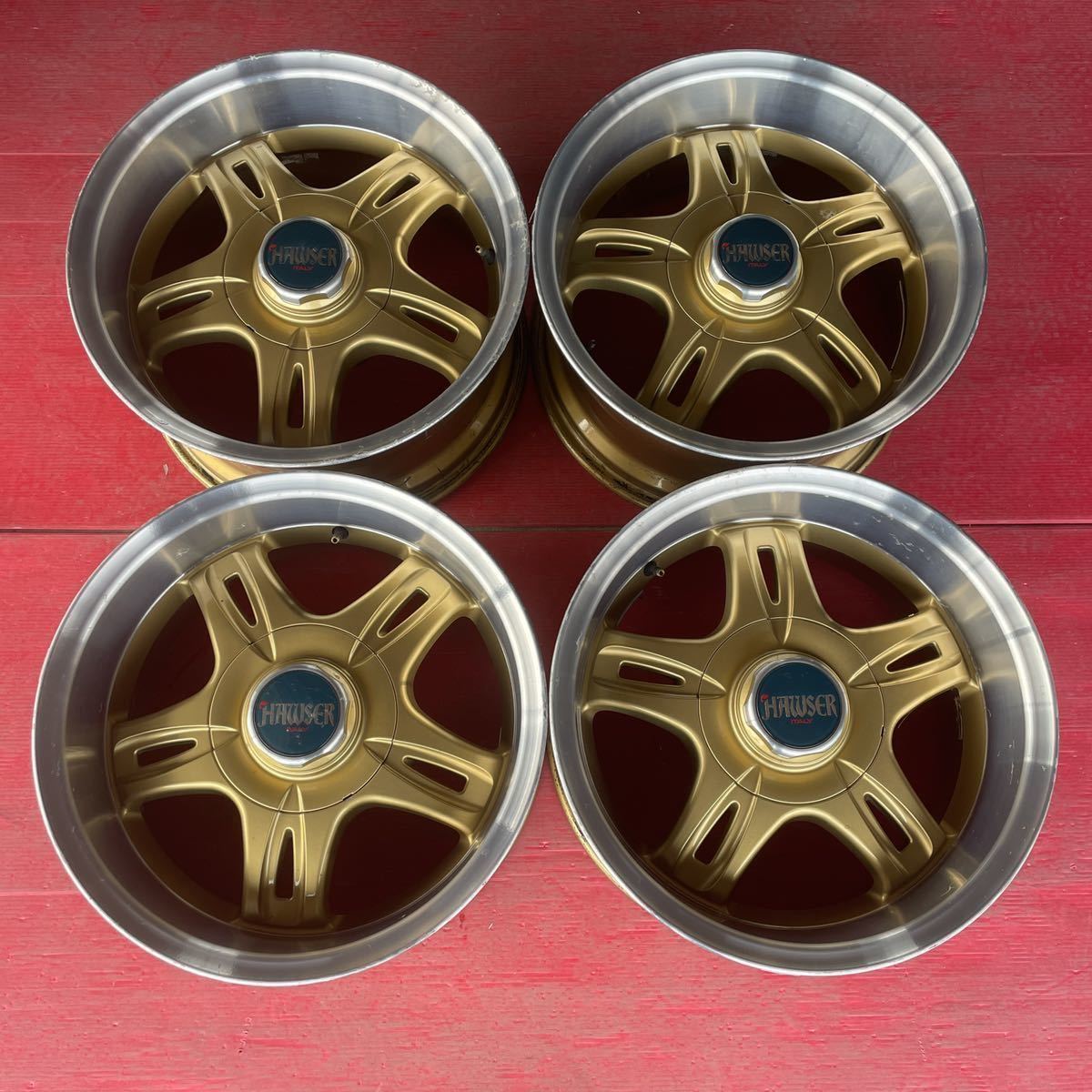 【やや傷や汚れあり】深リム PARAMOUNT HAWSER パラマウント ハウザー 17×8.5JJ+5 PCD139.7-6穴 ハブ径約 ...