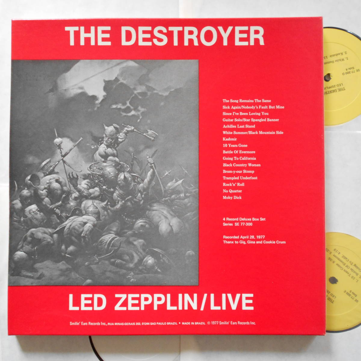 【目立った傷や汚れなし】Led Zeppelin - The Destroyer (4LP Box Set) SE 77-300,Live ...