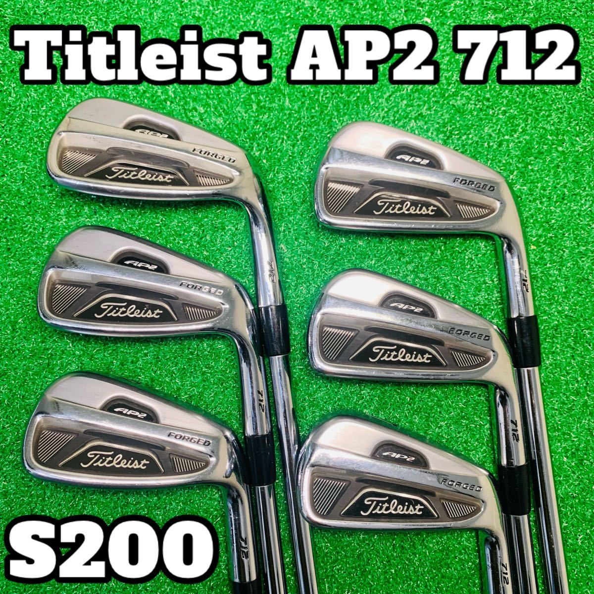 【傷や汚れあり】Y4505 Titleist AP2 712 FORGED アイアン6本セット タイトリスト Dynamic Gold ダイナミックゴールド 右利き S200 送料無料 匿名 ...